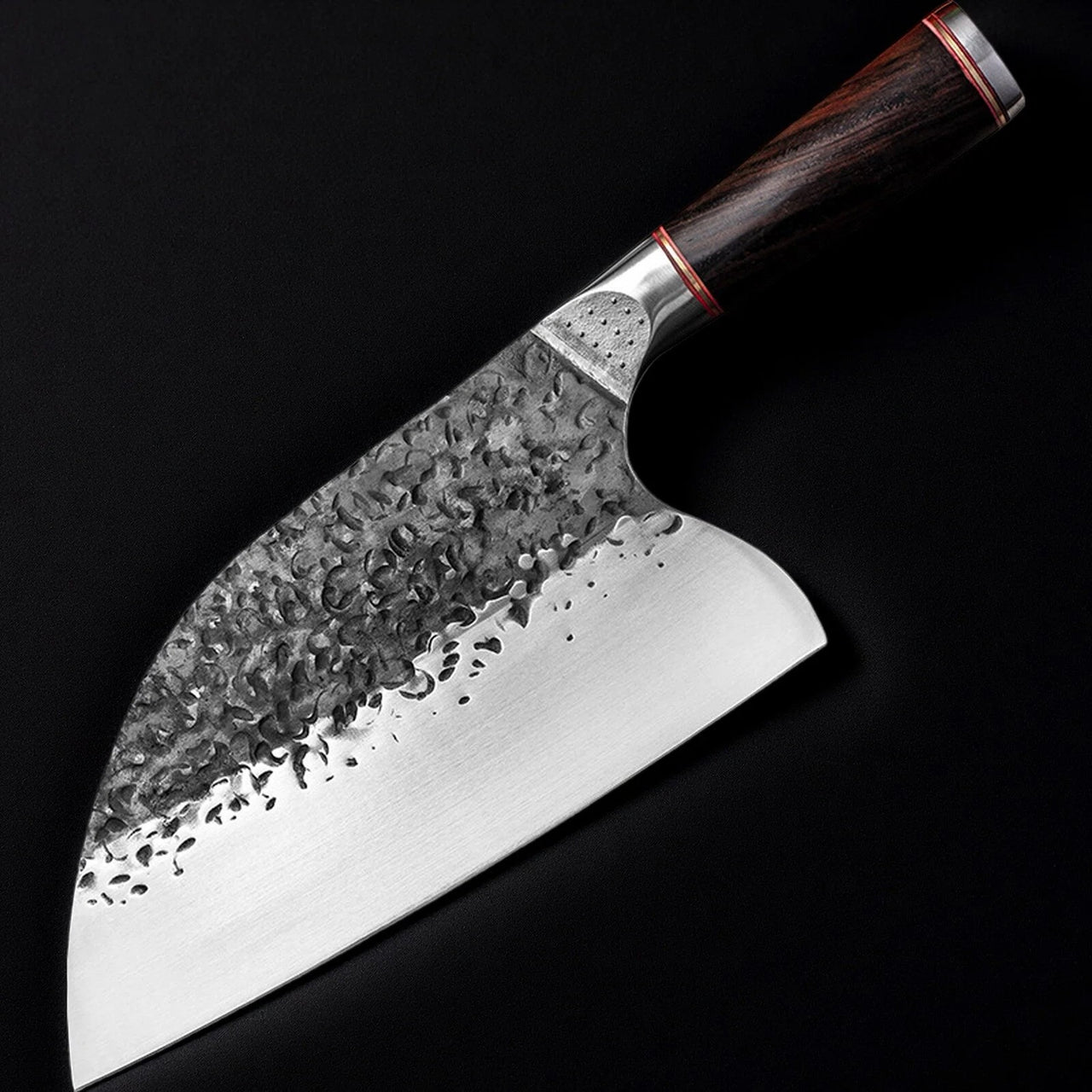 8" Hand Forged Cleaver Knife - High Carbon Steel & Ebony Handle – Letcase