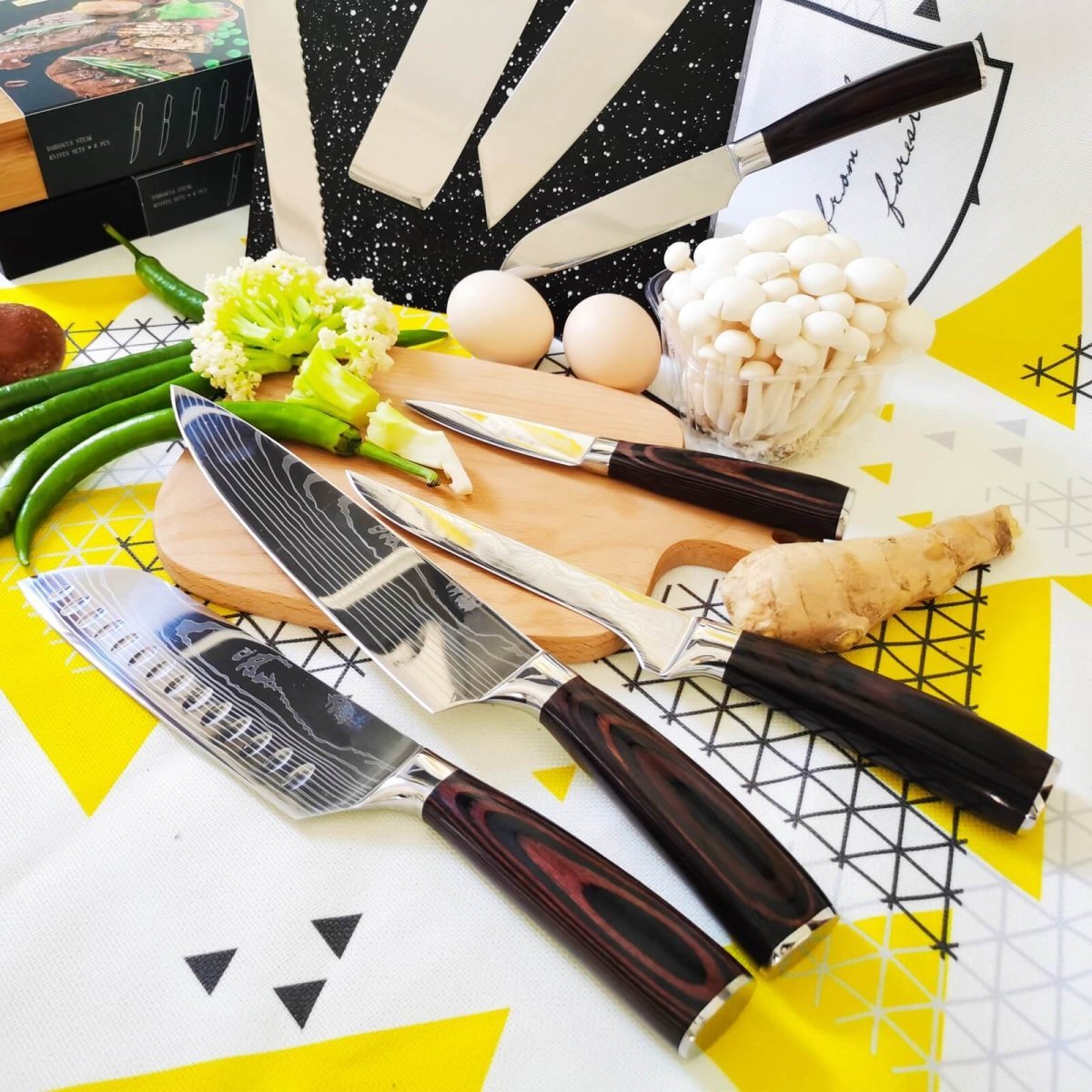 Professional 9-Piece Kitchen Knife Set - Letcase.com