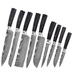 Professional 9-Piece Kitchen Knife Set - Letcase.com