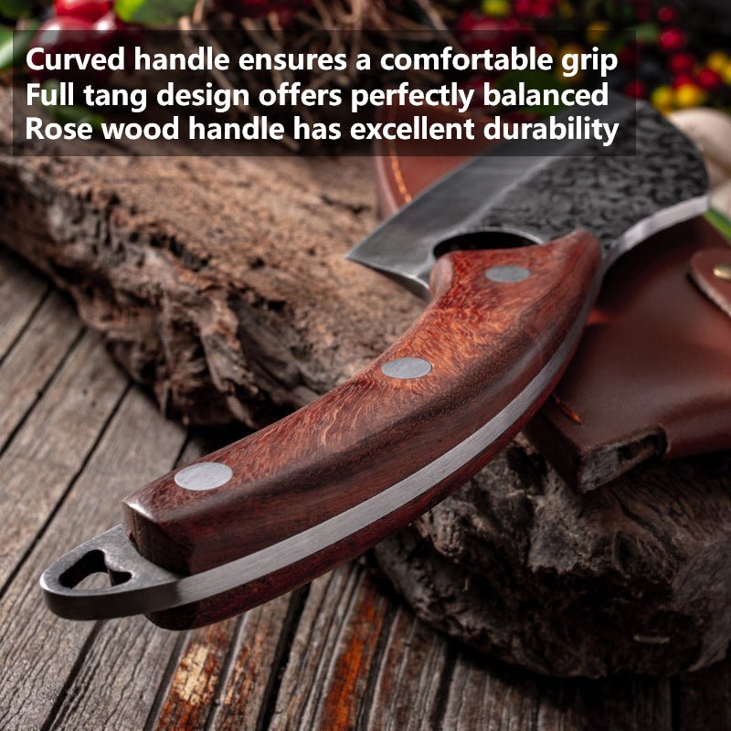 Hand Forged 6" Multipurpose Heavy Duty Cleaver Knife - Letcase.com