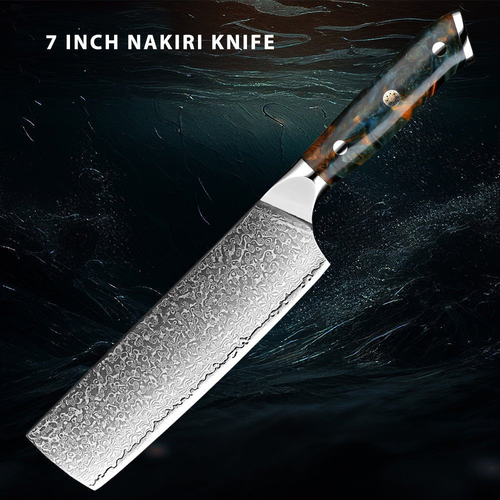 7-Piece Professional Japanese Damascus Chef Knife Set – Letcase